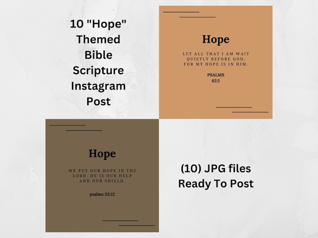 Bible Verse Social Media Post | Set of 10 Scriptures | Ready to Post ...