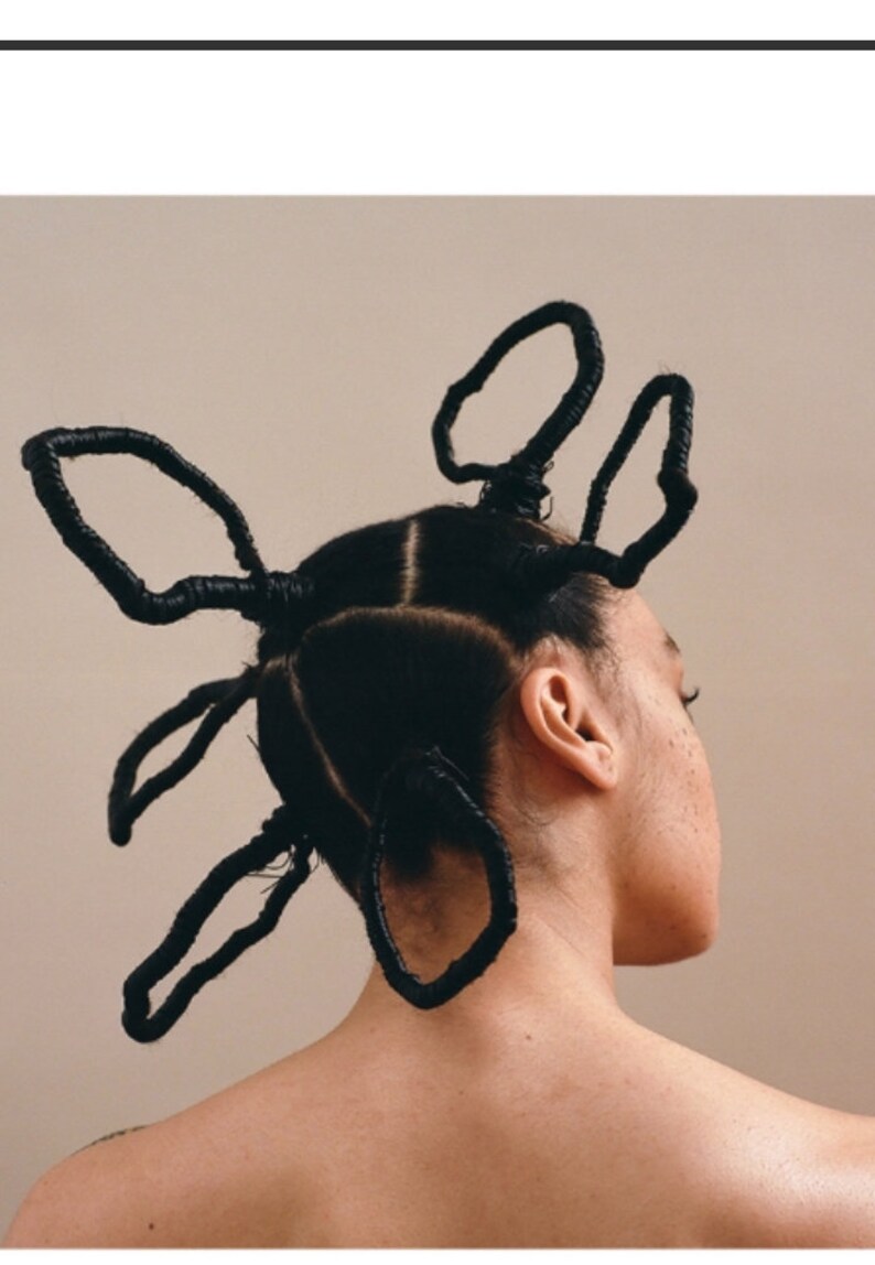 4 PIECES of African Rubber Hair Thread, Black Anango Yarn - Etsy