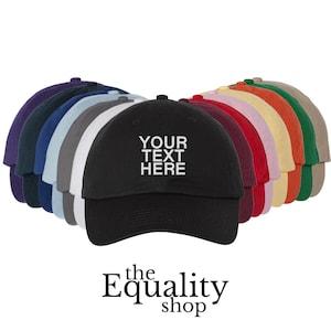 Custom Text Embroidered Baseball Cap, Adjustable Hat, Dad Hat ...