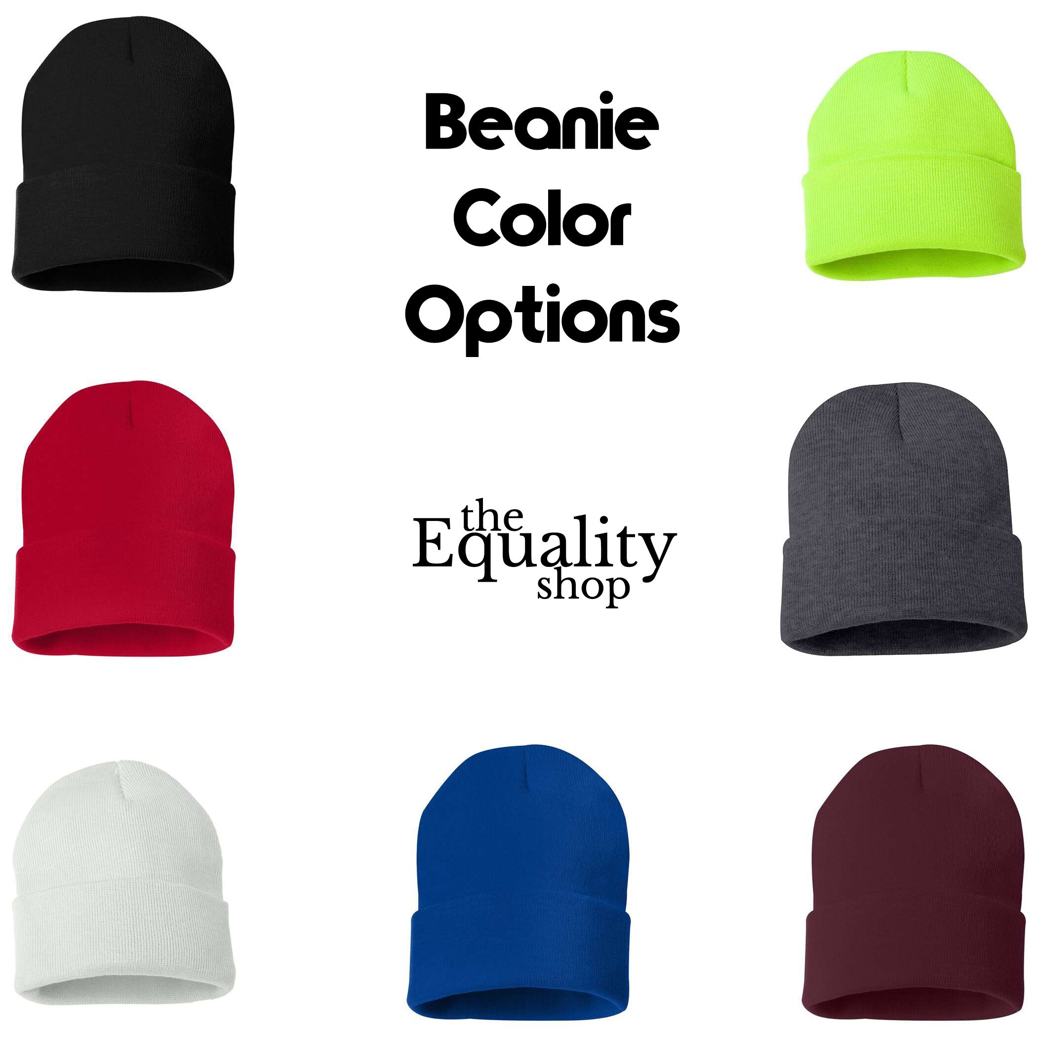 She / Her Pronouns Embroidered Beanie, Equal Rights, Skull Cap - Etsy