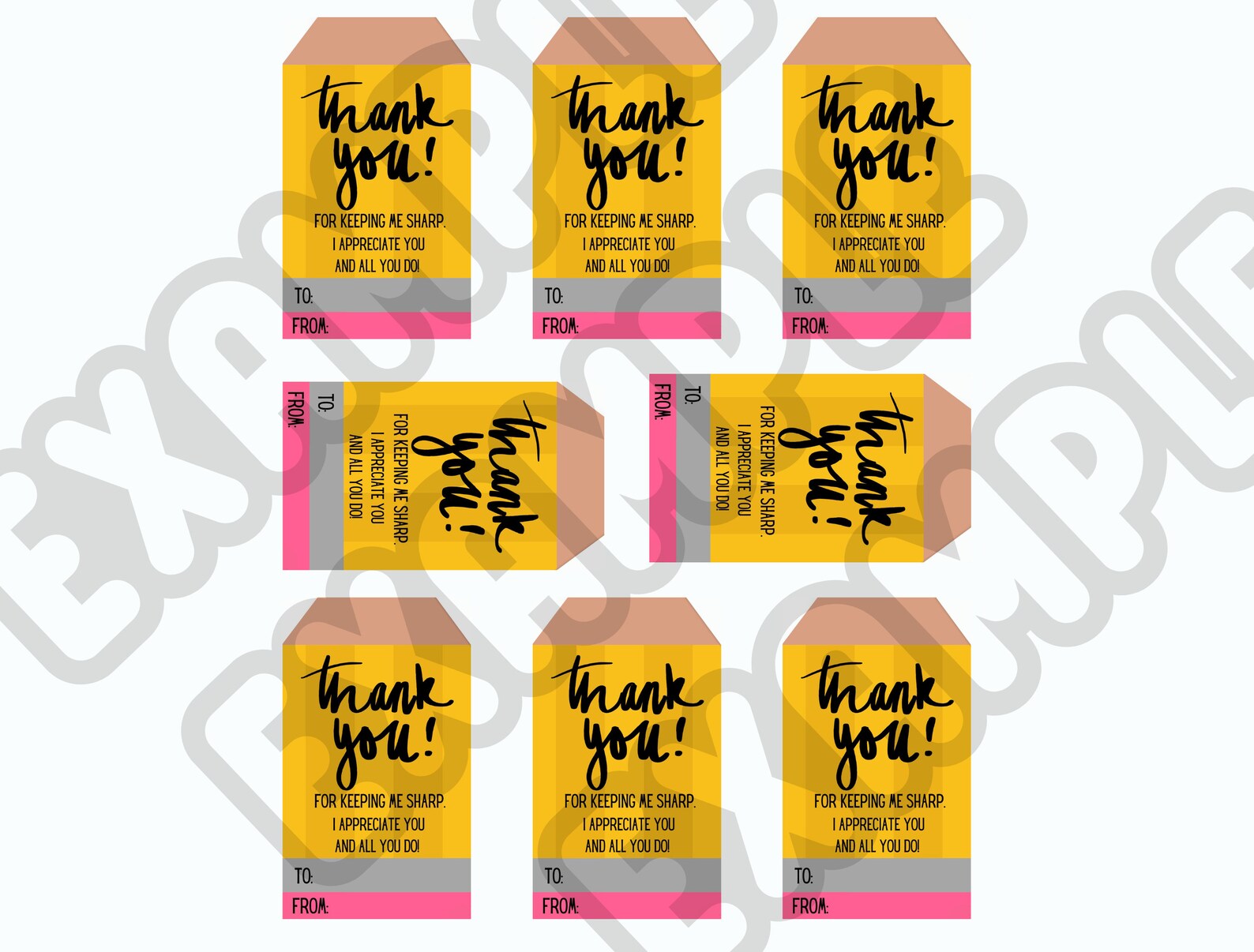 Teacher Appreciation Week Printable PDF, Teacher Gift Tag, End of Year ...