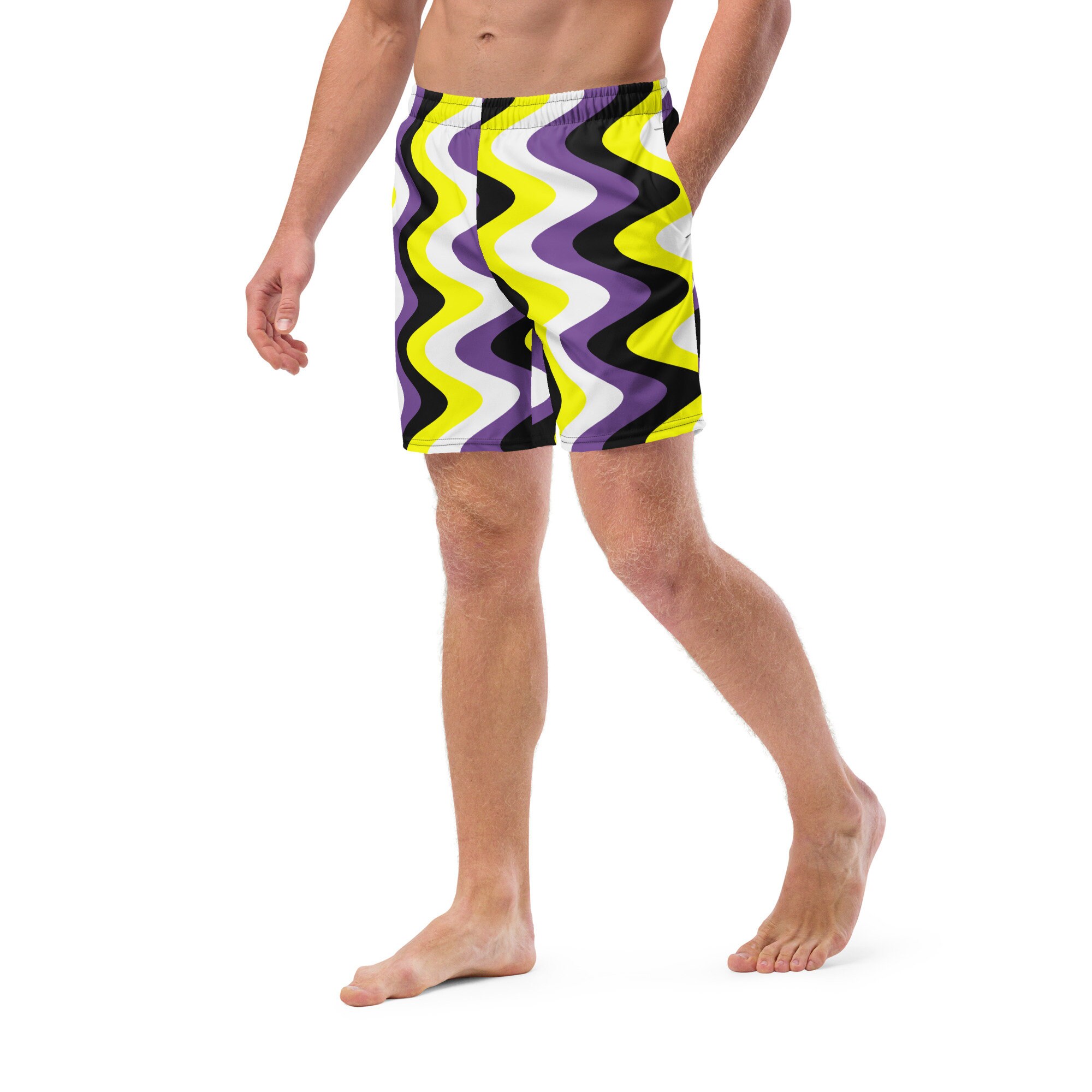 Non-binary Pride Flag Men's Swim Trunks - Etsy