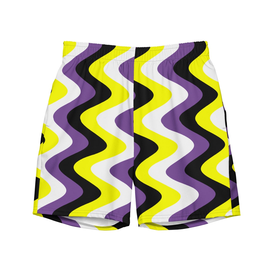 Non-binary Pride Flag Men's Swim Trunks - Etsy