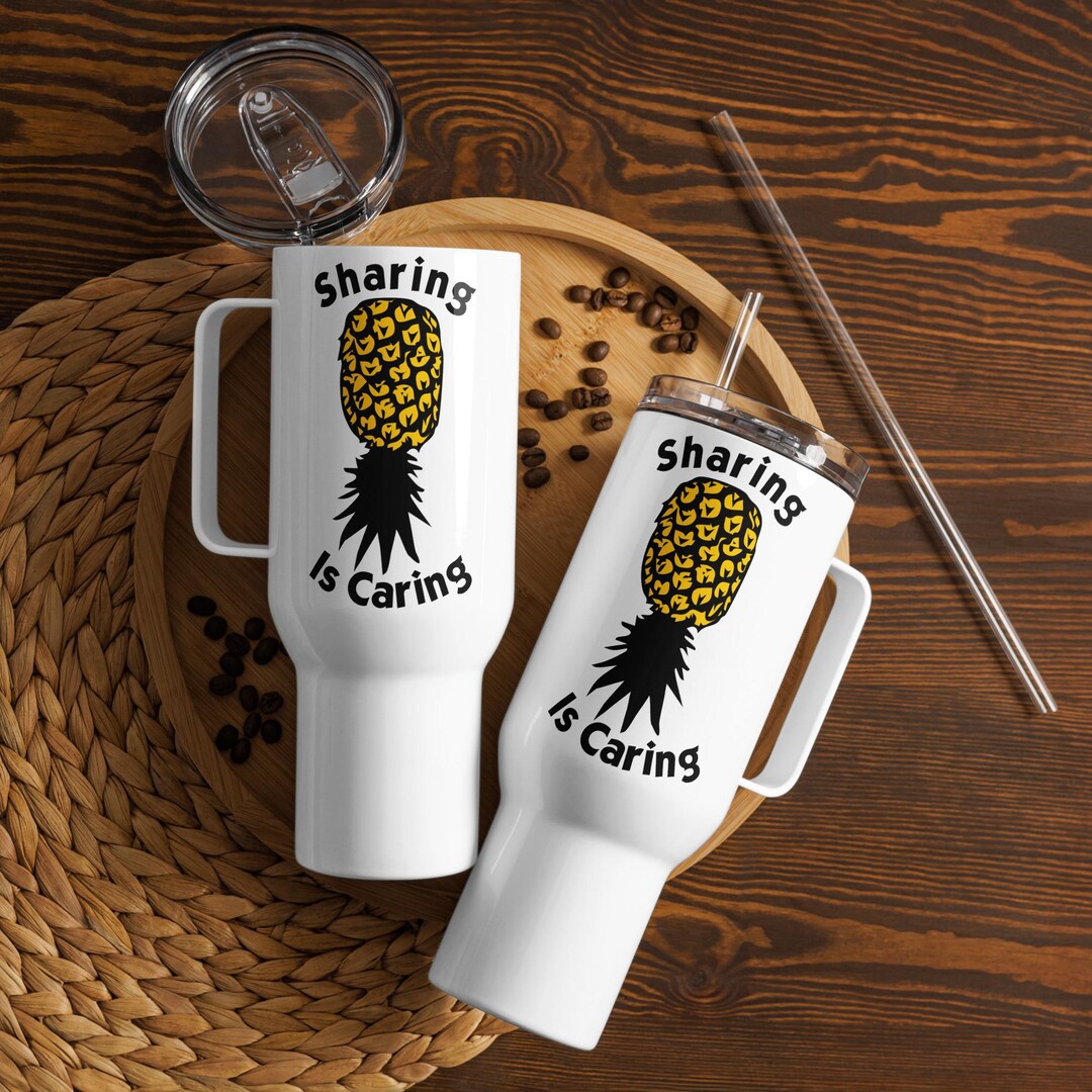 Sharing is Caring Travel Mug With a Handle - Etsy