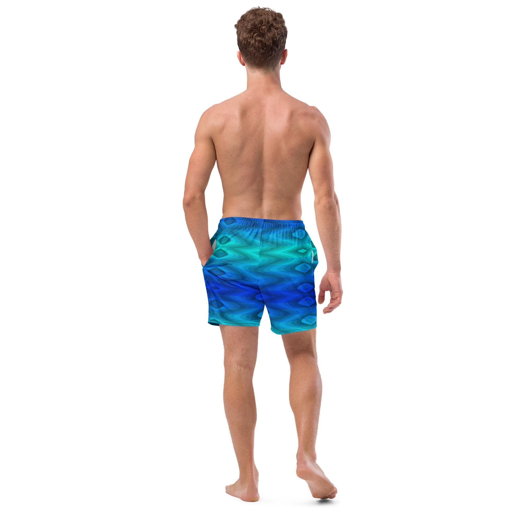 Deep Ocean Waves Recycled Swim Trunks - Etsy