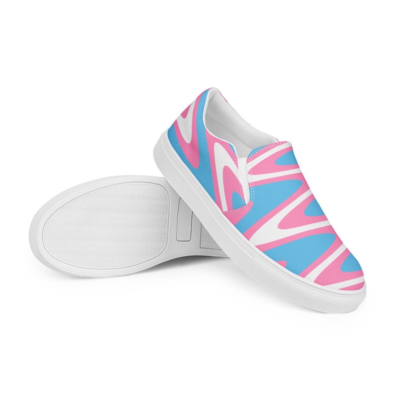 Transgender Pride Flag Women’s Slip-on Canvas Shoes - Etsy