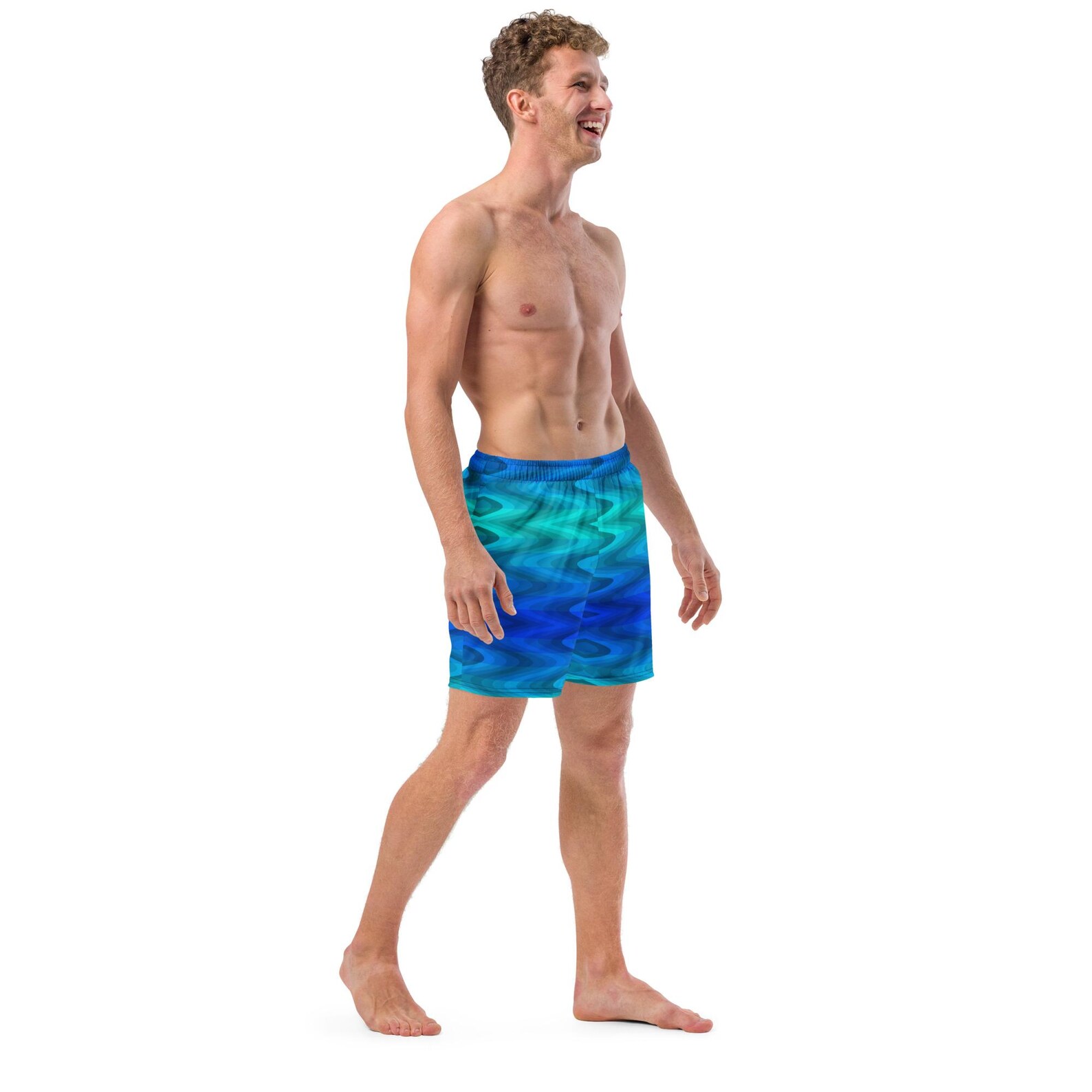 Deep Ocean Waves Recycled Swim Trunks - Etsy