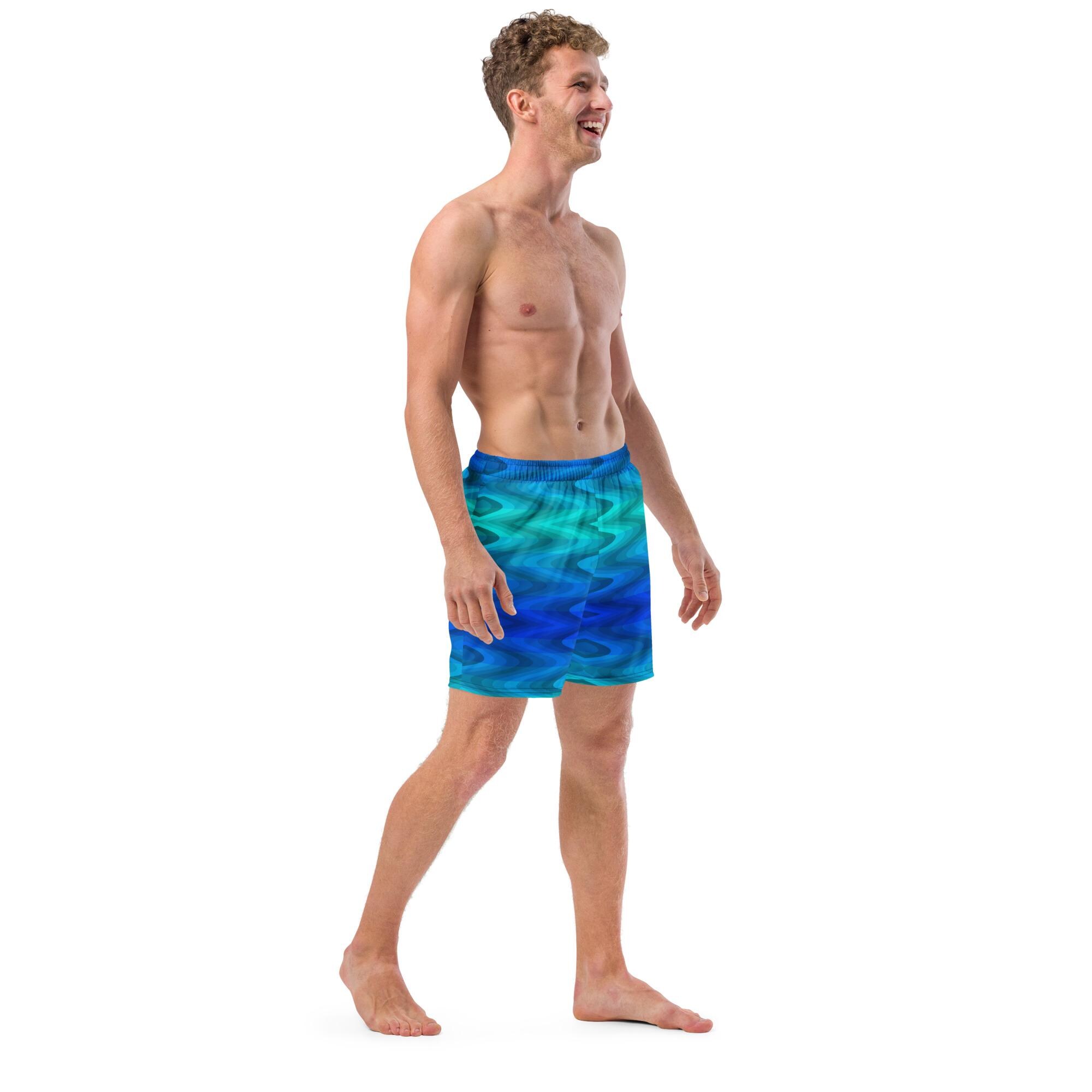 Deep Ocean Waves Recycled Swim Trunks - Etsy