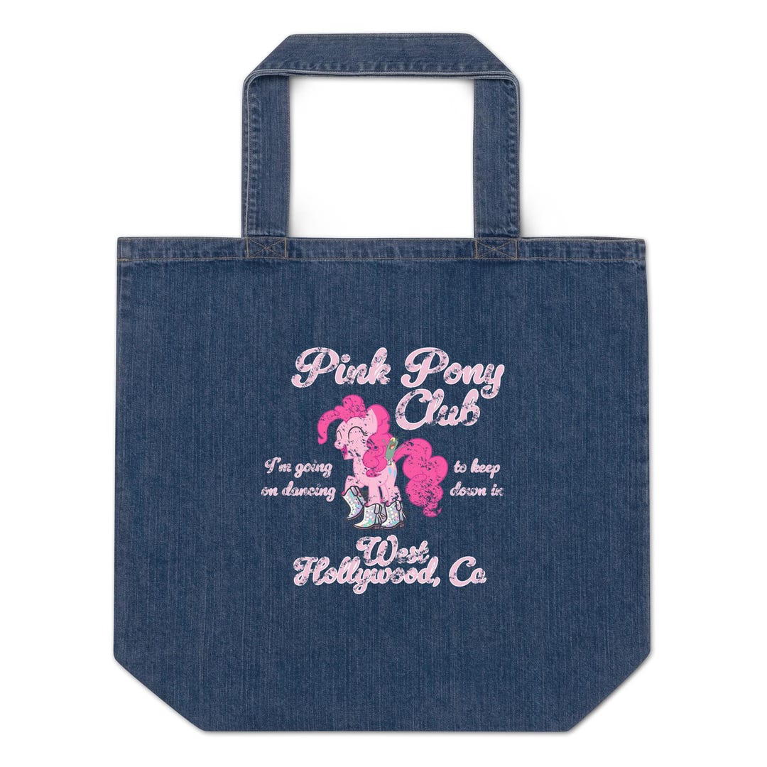 Pinky Pie/plankton Pony Club Vintage Organic Denim Tote Bag - Etsy