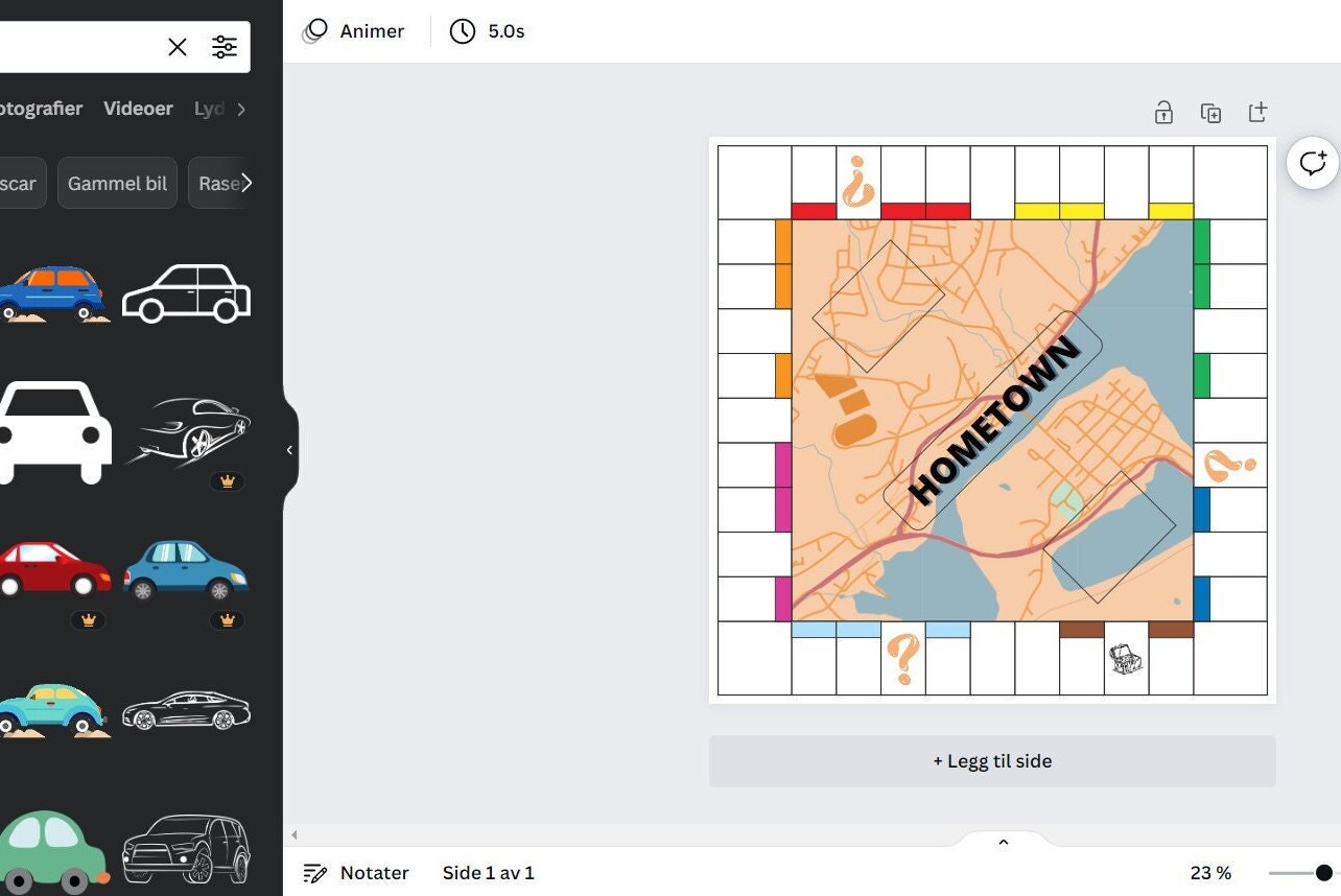 Monopoly Board Game Template - Etsy