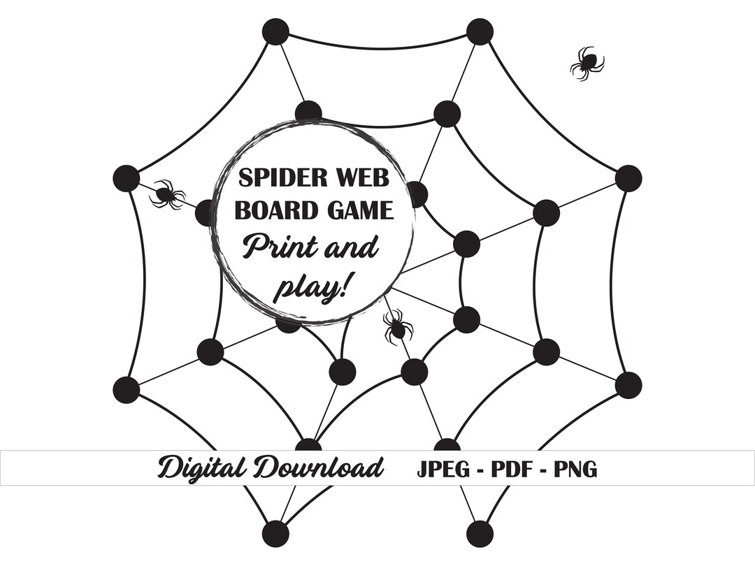 Spider Web Board Game Template - Etsy