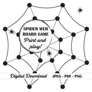 Spider Web Board Game Template - Etsy