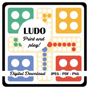 Ludo Board Game Template - Etsy