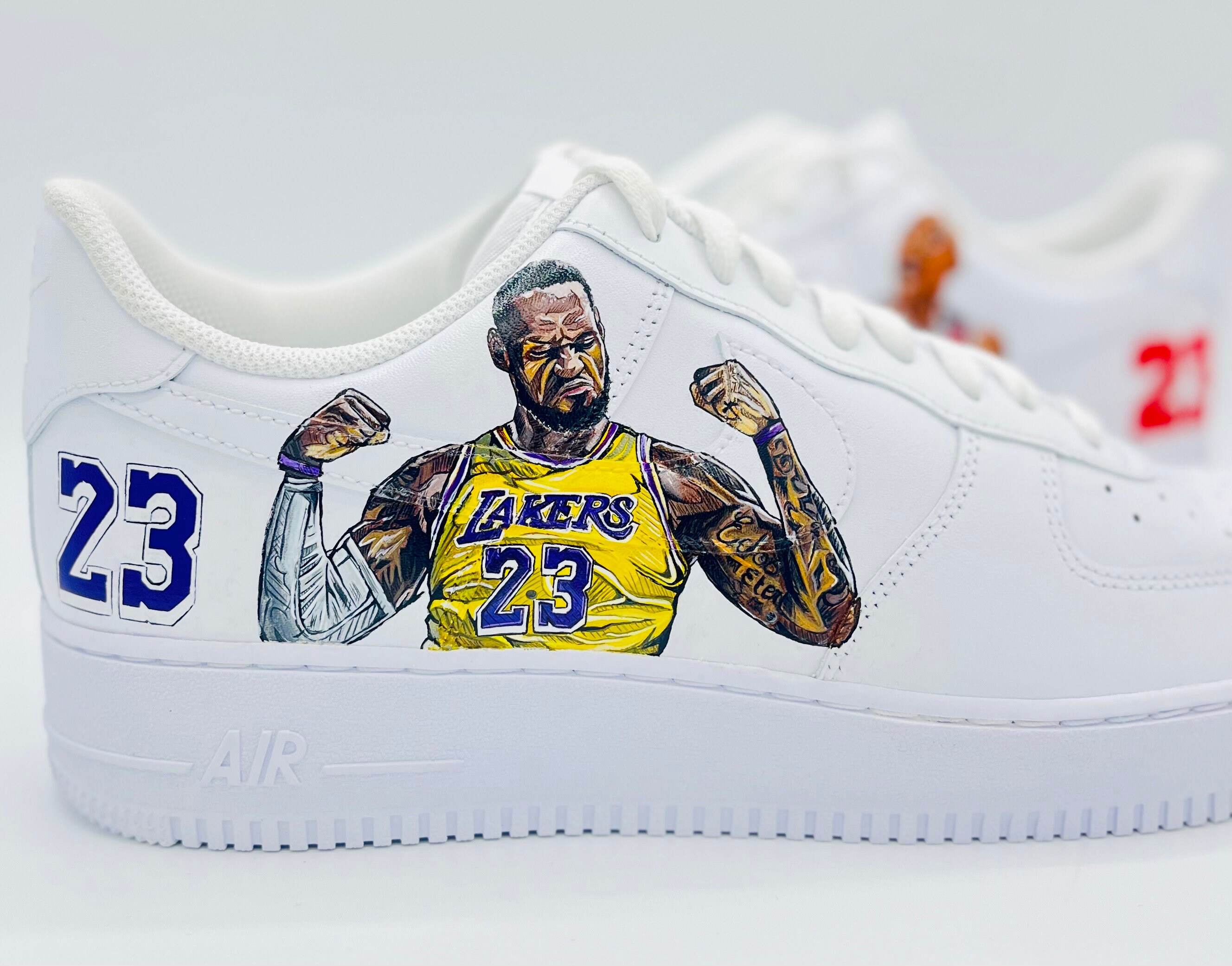 Custom AF1 Nike Air Force 1 NBA Lakers Chicago Bulls - Etsy