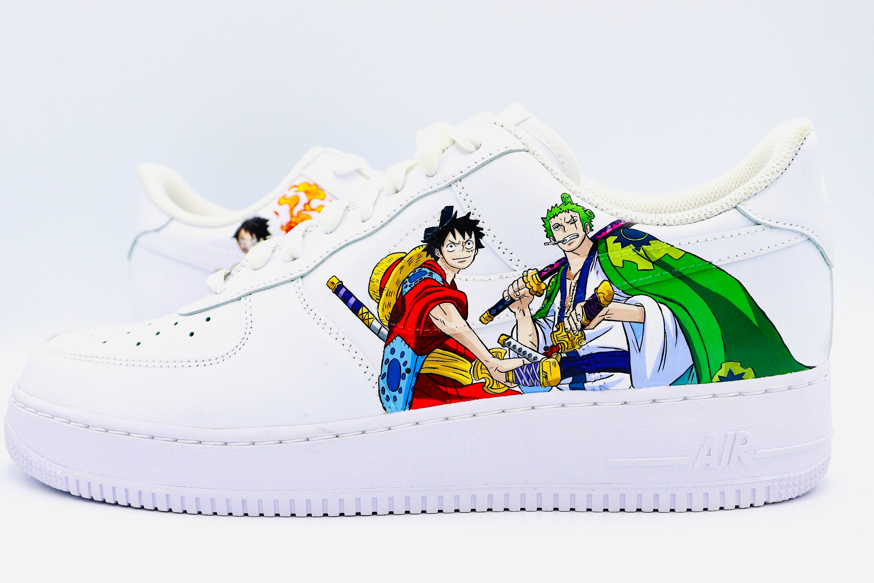 Custom AF1 Nike Air Force 1 One Piece Anime Pirates EU 46 READY to Be ...