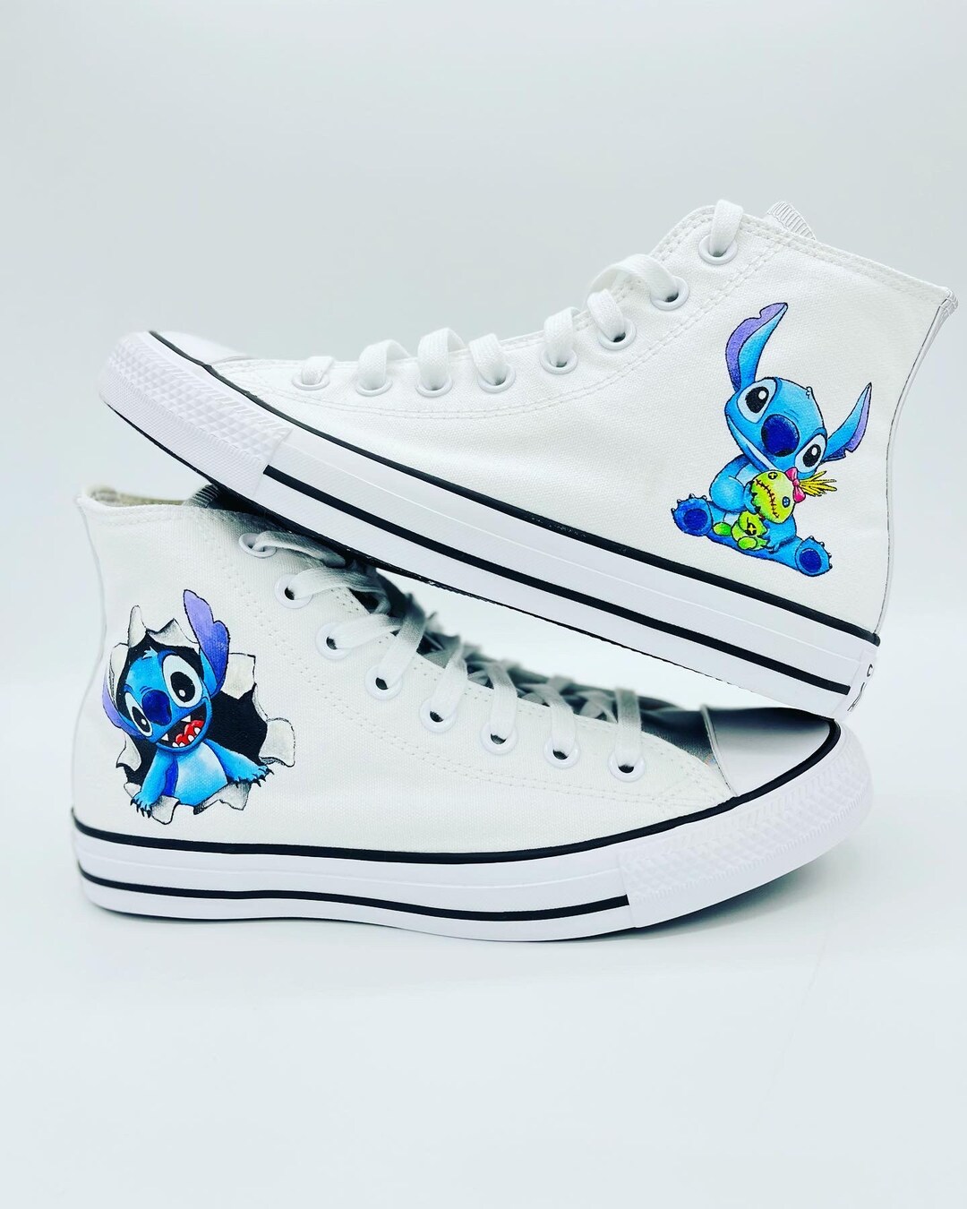 Stitch Converse All Star Custom Shoes, Hand Painted Lilo&stitch - Etsy