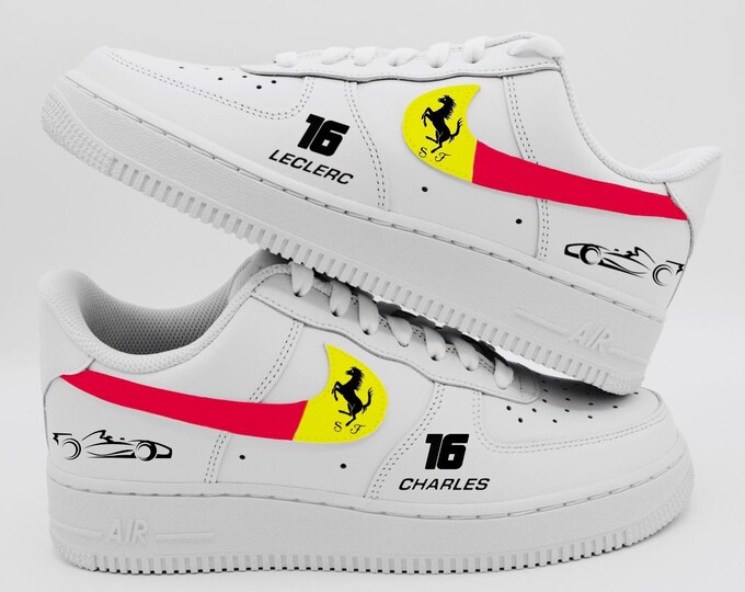 Air Force 1 Nike Custom Ferrari Charles Leclerc - F1 Formula1 - Etsy