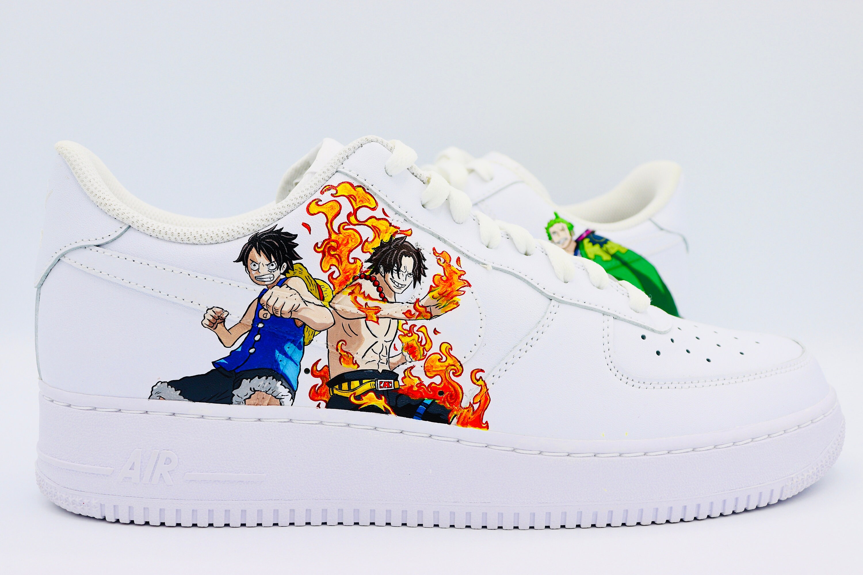 Custom AF1 Nike Air Force 1 One Piece Anime Pirates EU 46 READY to Be ...
