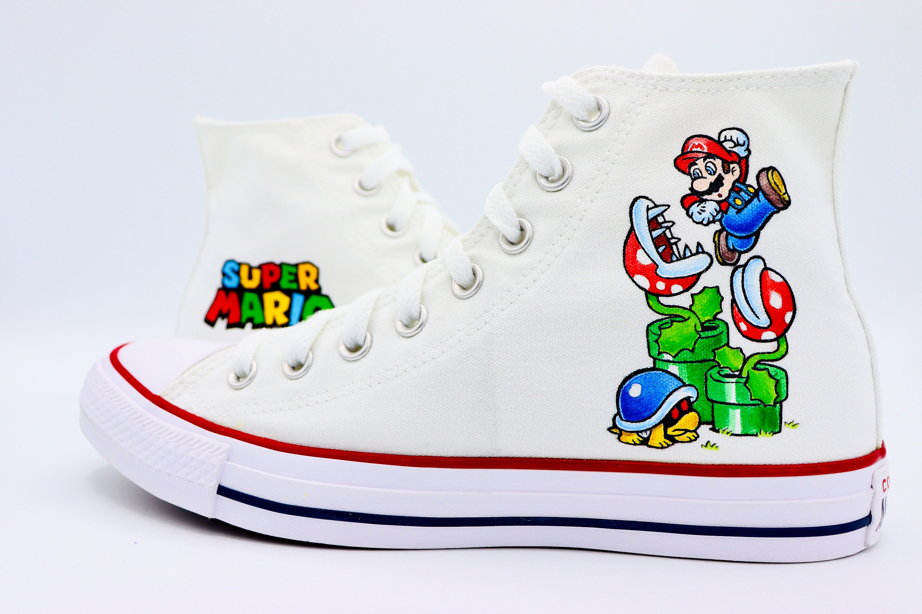Converse Custom Mario Bros, Super Mario, Hand Painted - Etsy