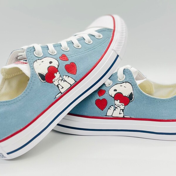 Snoopy Converse - Etsy