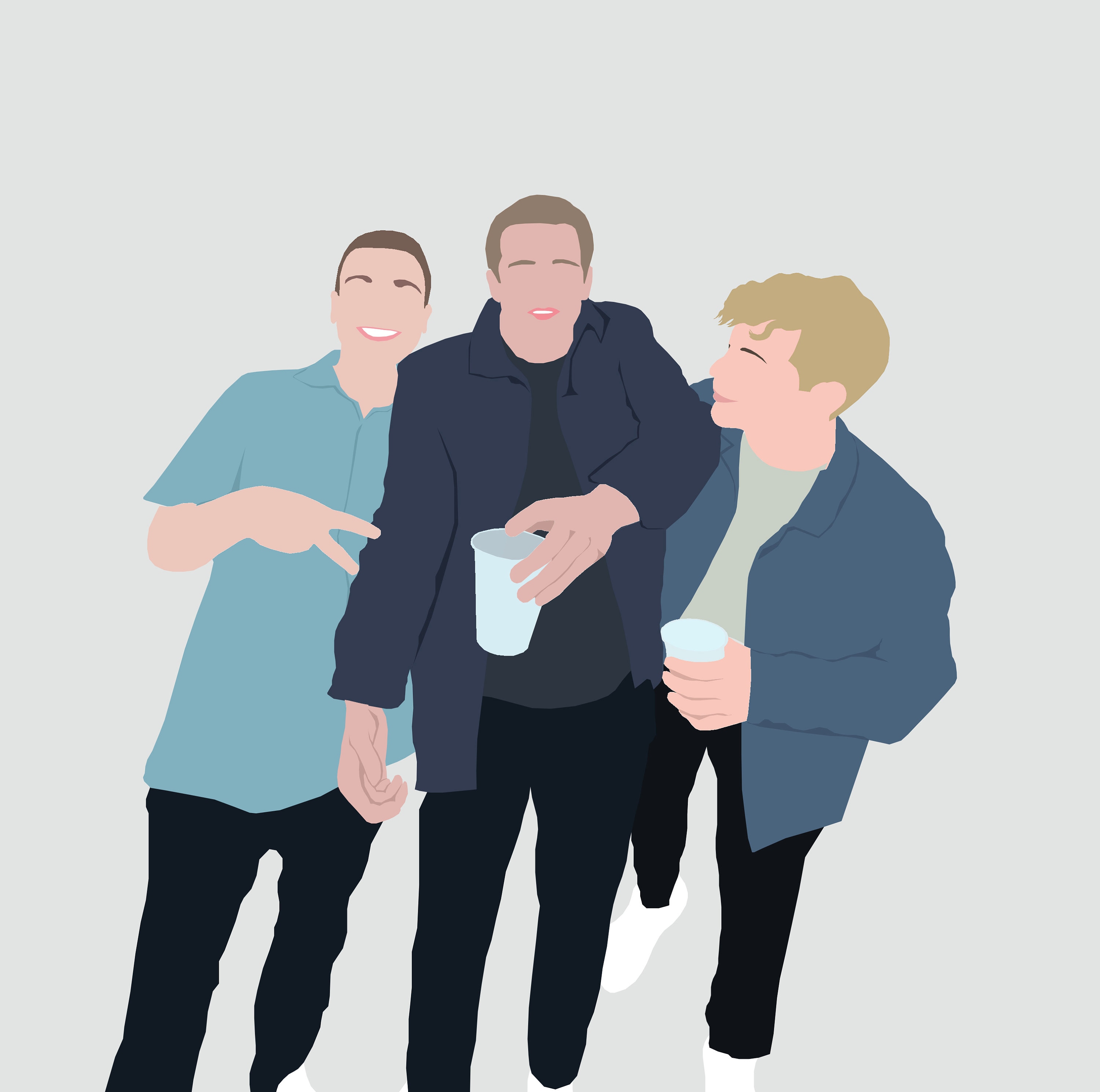 Personalized Cartoon Portrait (group) - Etsy