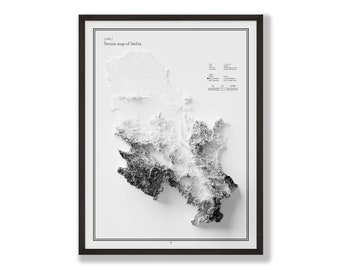 Washington D.C. Shaded Relief Map Detailed Topography - Etsy