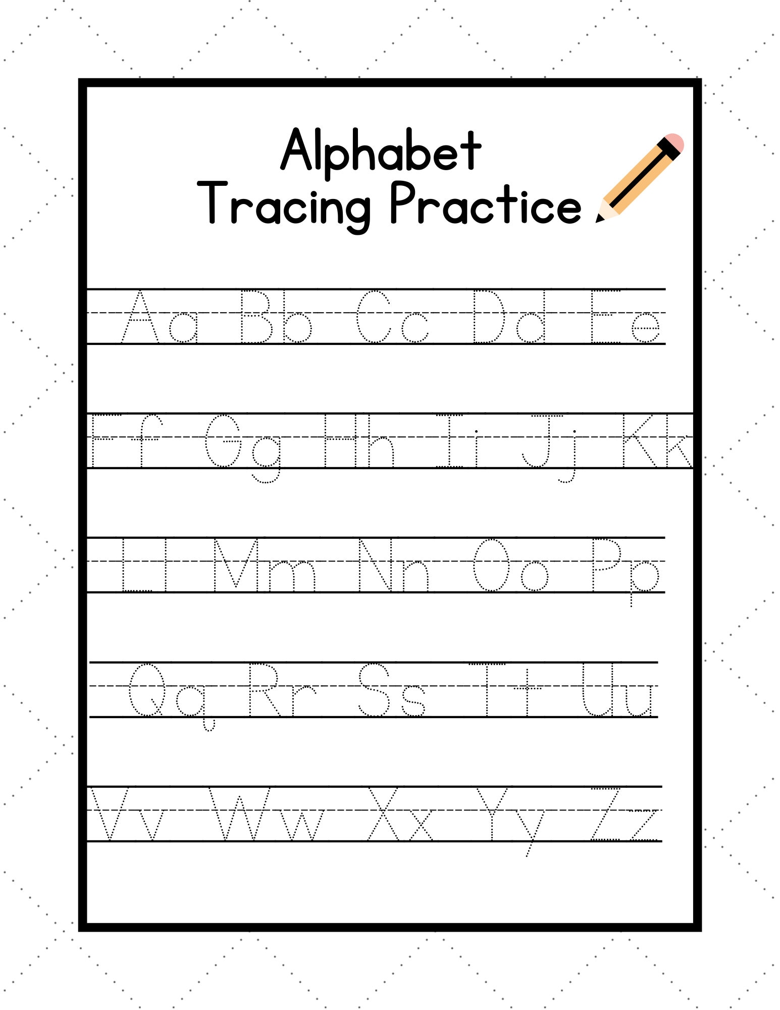 Learn How to Trace Letters A-Z - Etsy