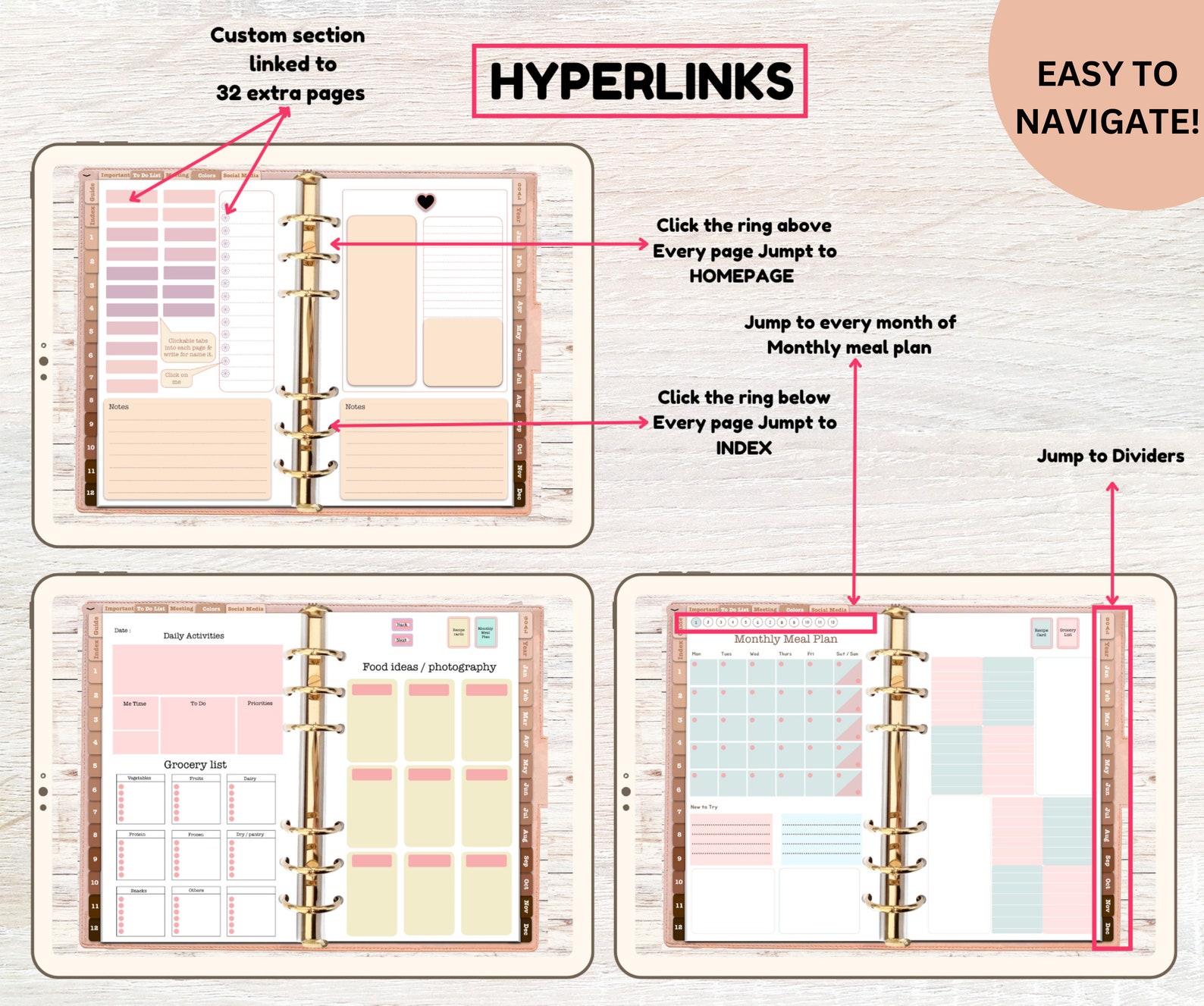 Undated Digital Planner My Best Life Planner Monthly - Etsy