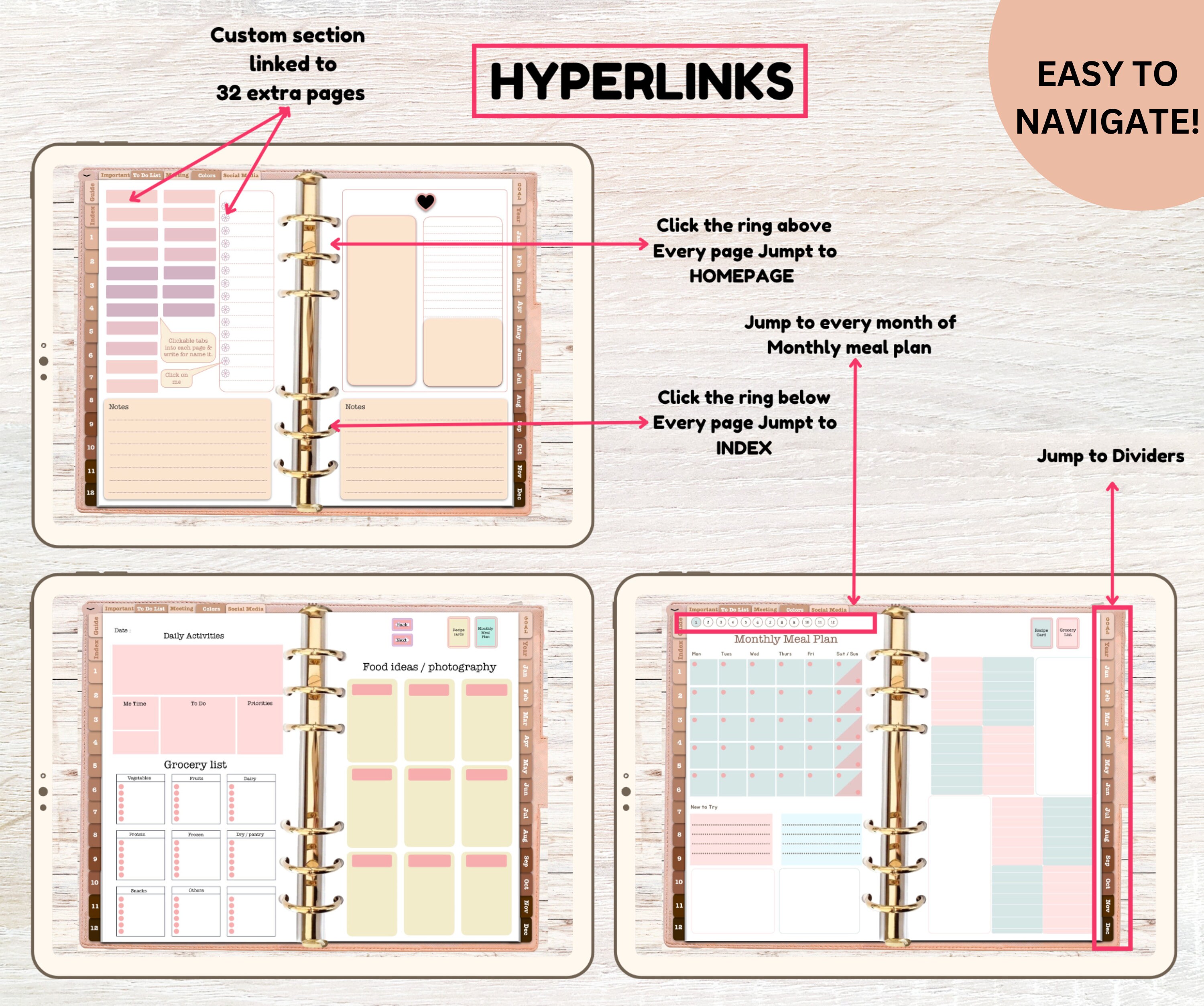 Undated Digital Planner My Best Life Planner Monthly - Etsy
