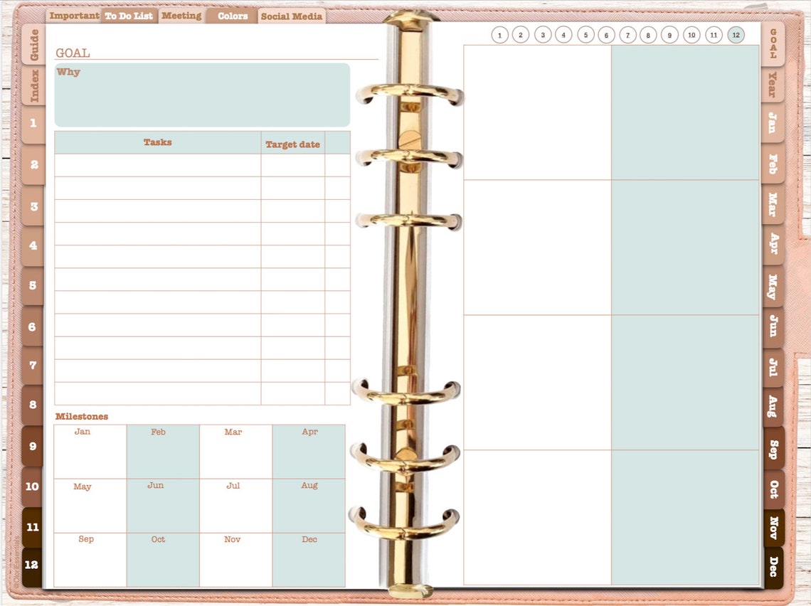 Undated Digital Planner My Best Life Planner Monthly - Etsy