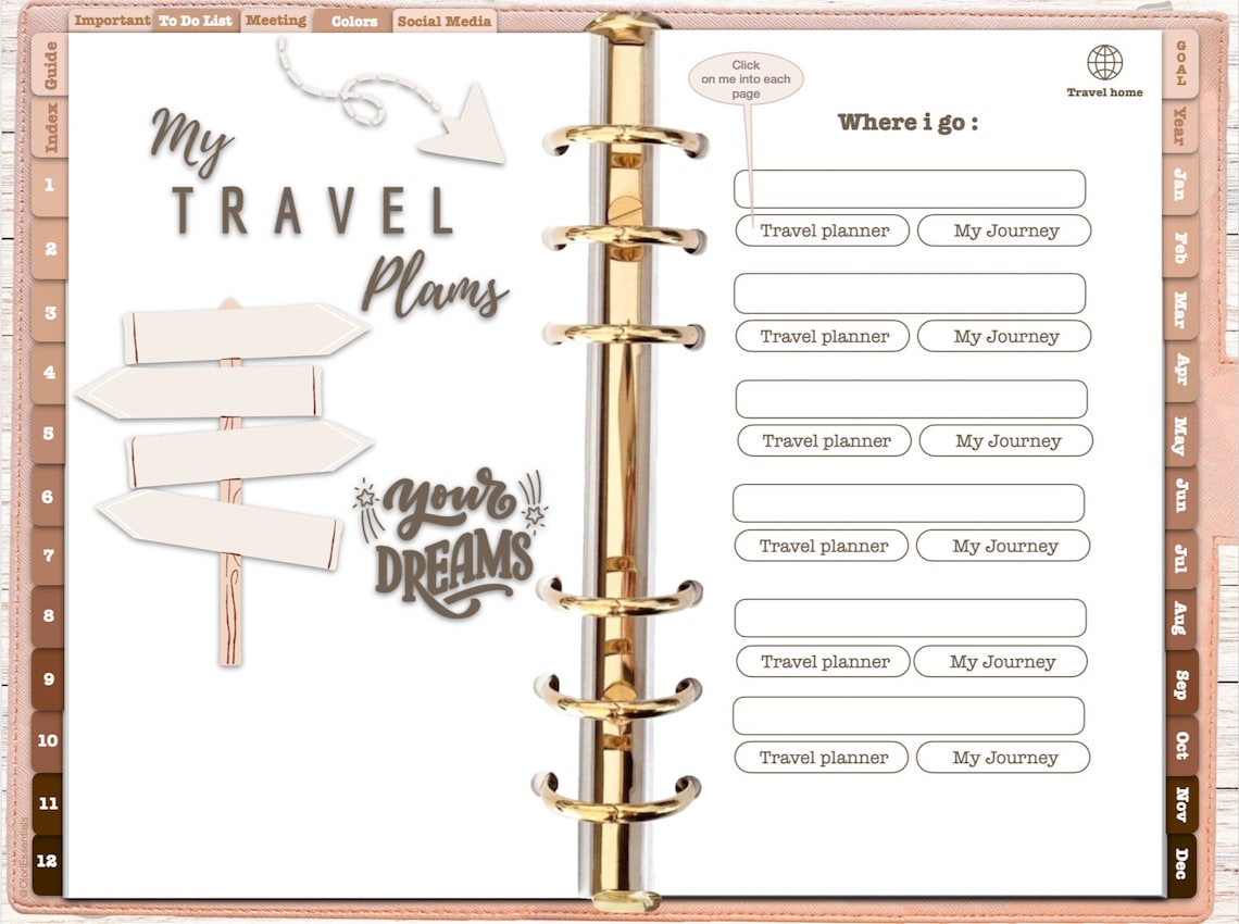 Undated Digital Planner My Best Life Planner Monthly - Etsy