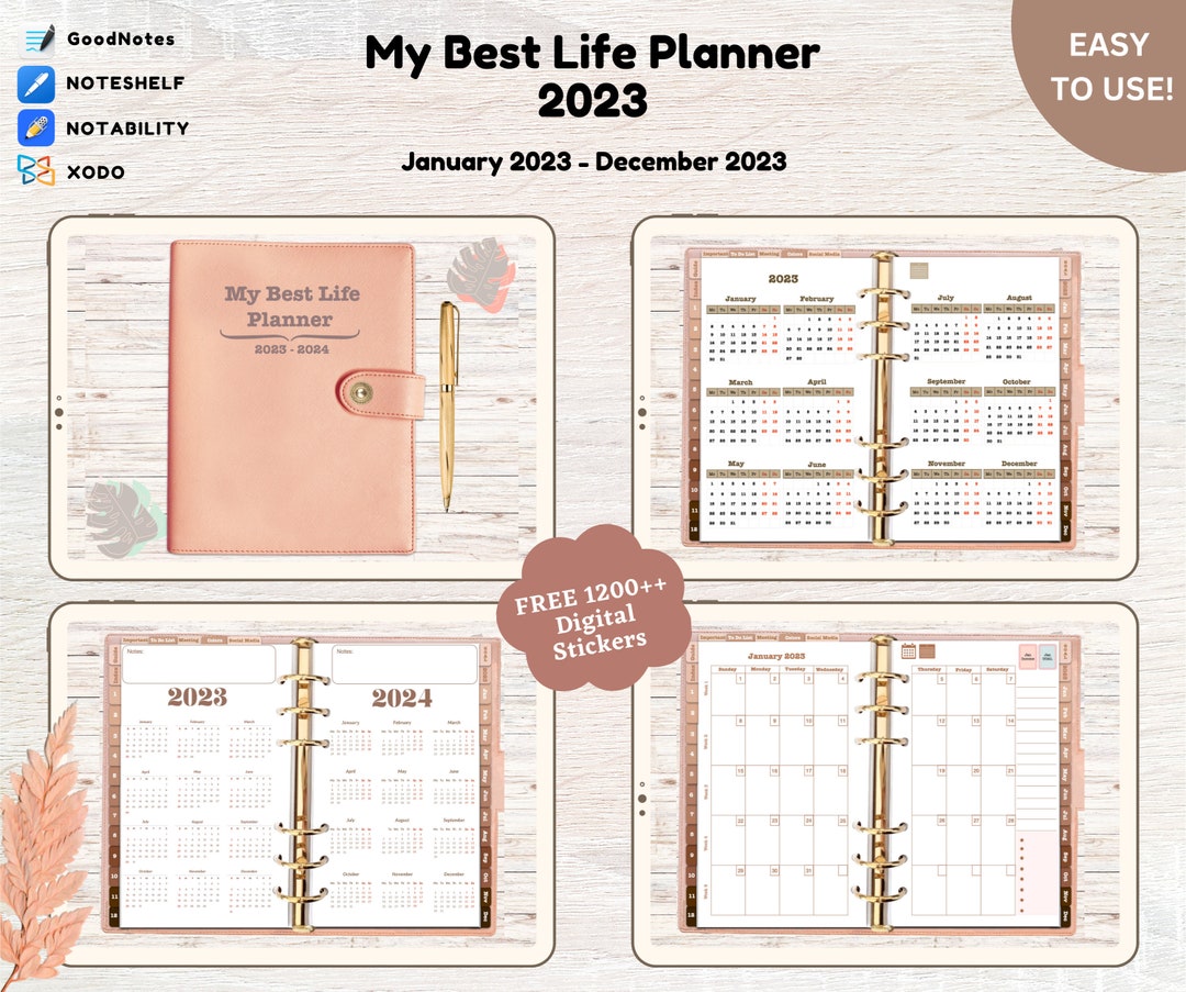 2023 Dated Digital Planner My Best Life Planner Monthly, Weekly and ...