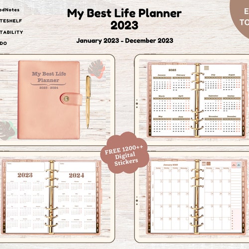 Undated Digital Planner My Best Life Planner Monthly - Etsy