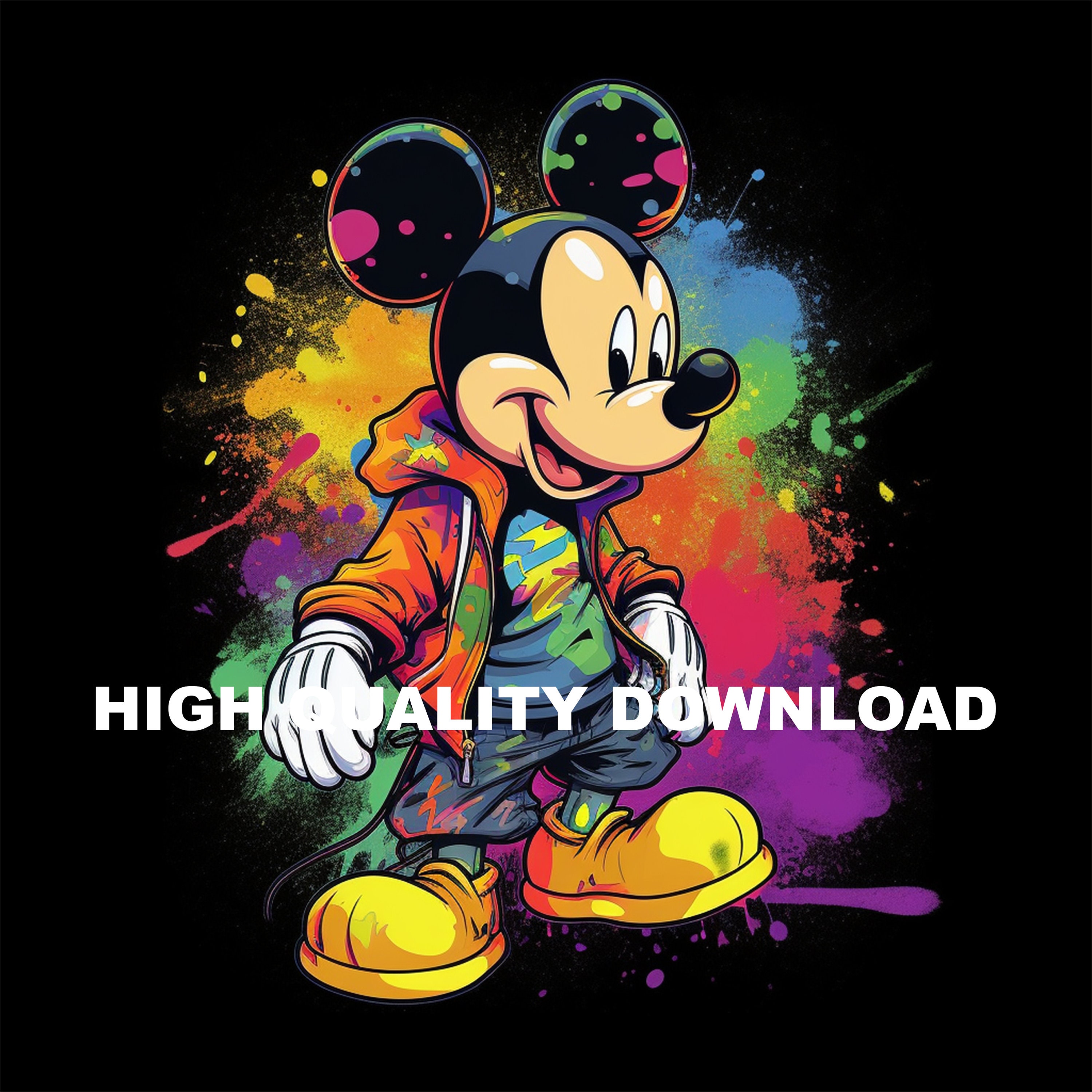 Graffiti Mickey Mouse Hip Hop Mickey Mouse JPEG - Etsy