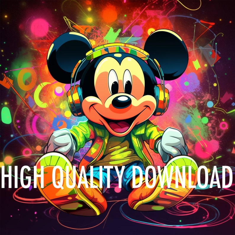 Graffiti Mickey Mouse Hip Hop Mickey Mouse JPEG - Etsy