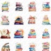 Watercolor Books Clipart Set of 40 Book Clipart Reading, Education ...
