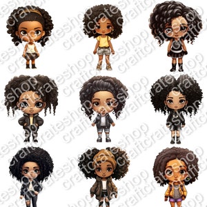 Super Big Bundle Black Women Clipart - Set of 64 Clipart Bundles, Black ...