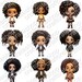 Super Big Bundle Black Women Clipart - Set of 64 Clipart Bundles, Black ...