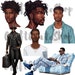 Black Men Clipart Set of 30, African American Men Clipart, Black Man ...