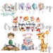 Watercolor Birthday Clipart - Set of 38 , Boho Birthday Clipart, Boho ...