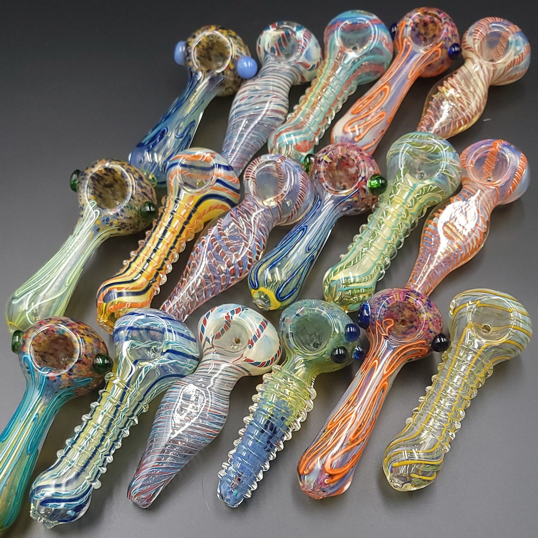 Surprise Glass Pipe Thick Glass Pipe Color Changer Fumed Glass - Etsy