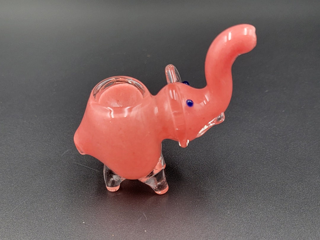 Pink Elephant Pipe - Cute Pink Elephant Glass Pipe - Etsy