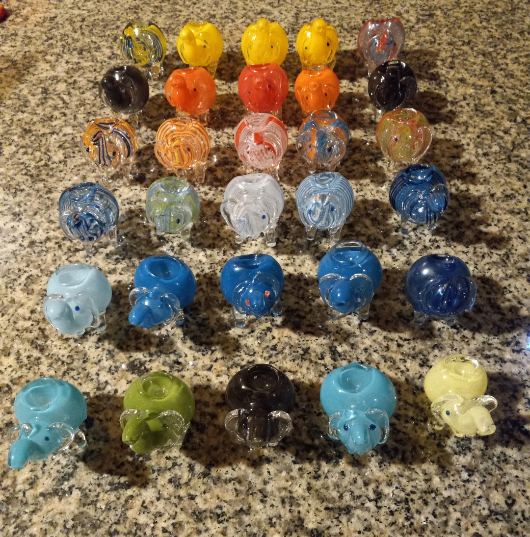 Glass Elephant Pipe - Etsy