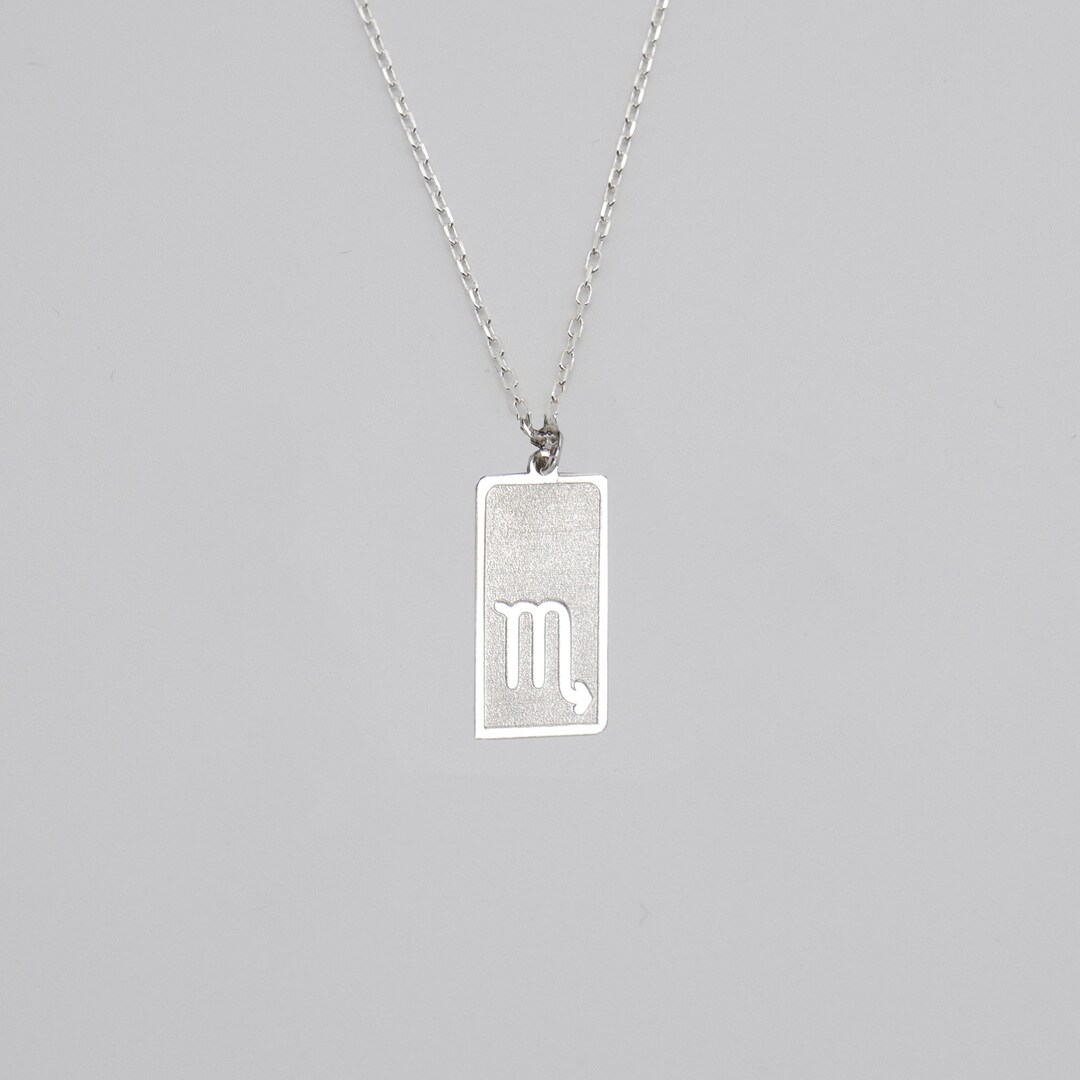 Scorpio Dainty Zodiac Sign Necklace Silver Scorpius Unique Horoscope ...