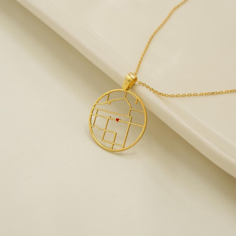 Map Necklace - Etsy