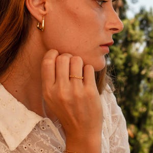 Losange Birthstone Ring • Round Trendy Stackable Ring • Anniversary ...