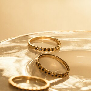 Losange Birthstone Ring • Round Trendy Stackable Ring • Anniversary ...