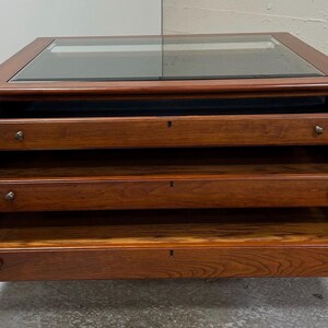 Bob Timberlake Lexington Solid Cherry Square Glass Top Coffee Table - Etsy