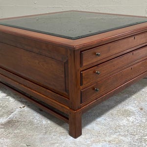 Bob Timberlake Lexington Solid Cherry Square Glass Top Coffee Table - Etsy