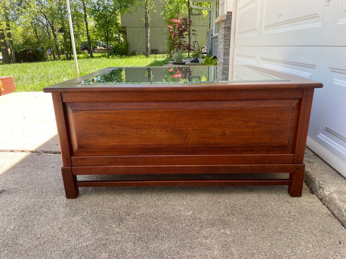 Bob Timberlake Lexington Solid Cherry Square Glass Top Coffee Table - Etsy